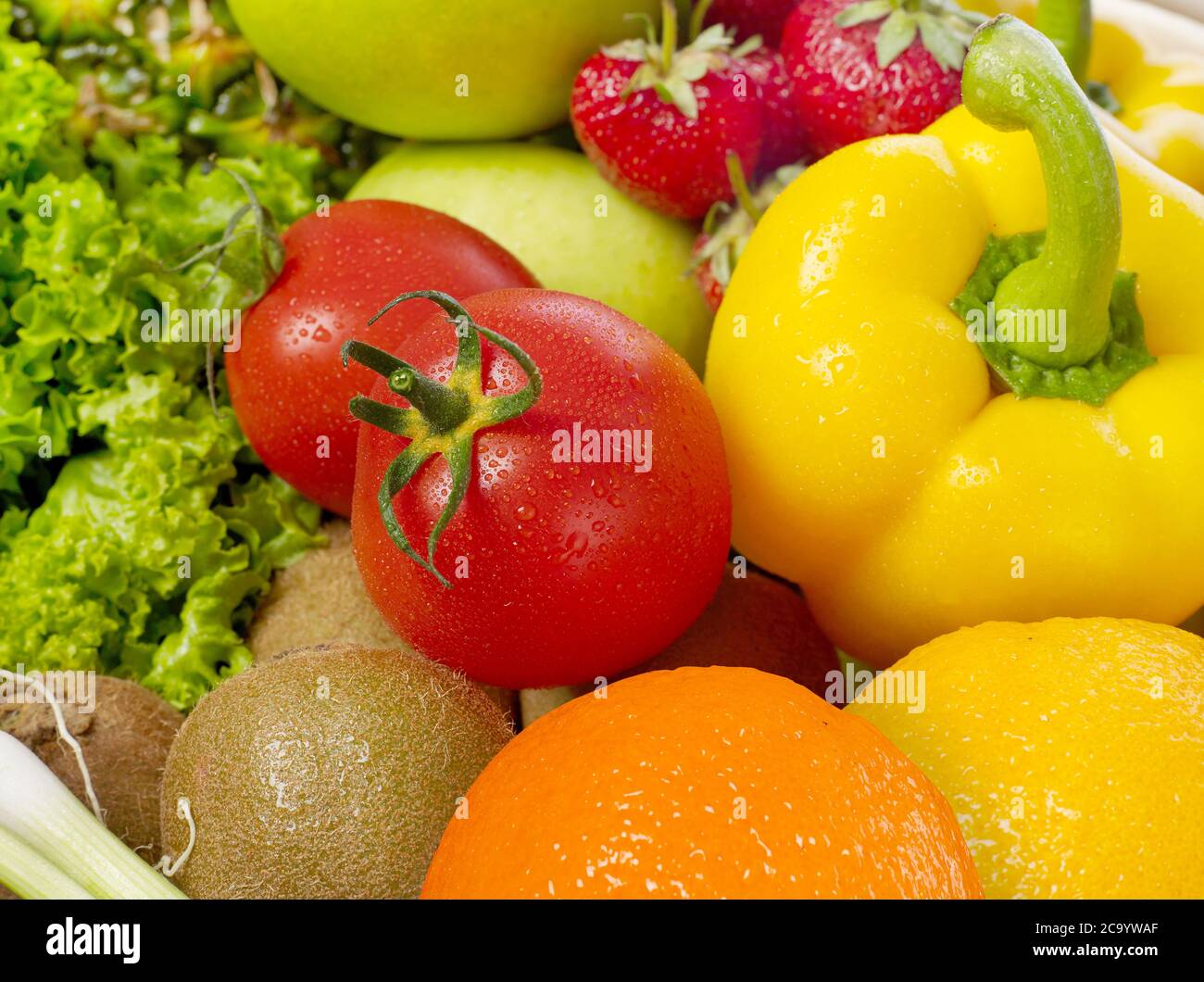 Fruits and vegetables close-up Stock Photo - Alamy