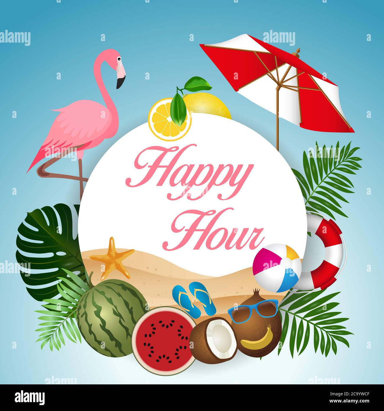 Holiday Happy Hour Clip Art