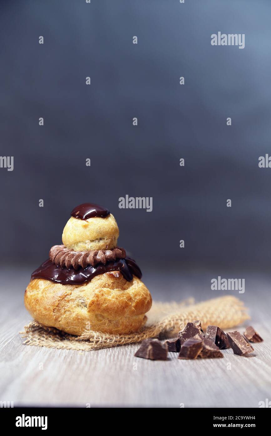 religious, French chocolate pastry on a table Stock Photo - Alamy