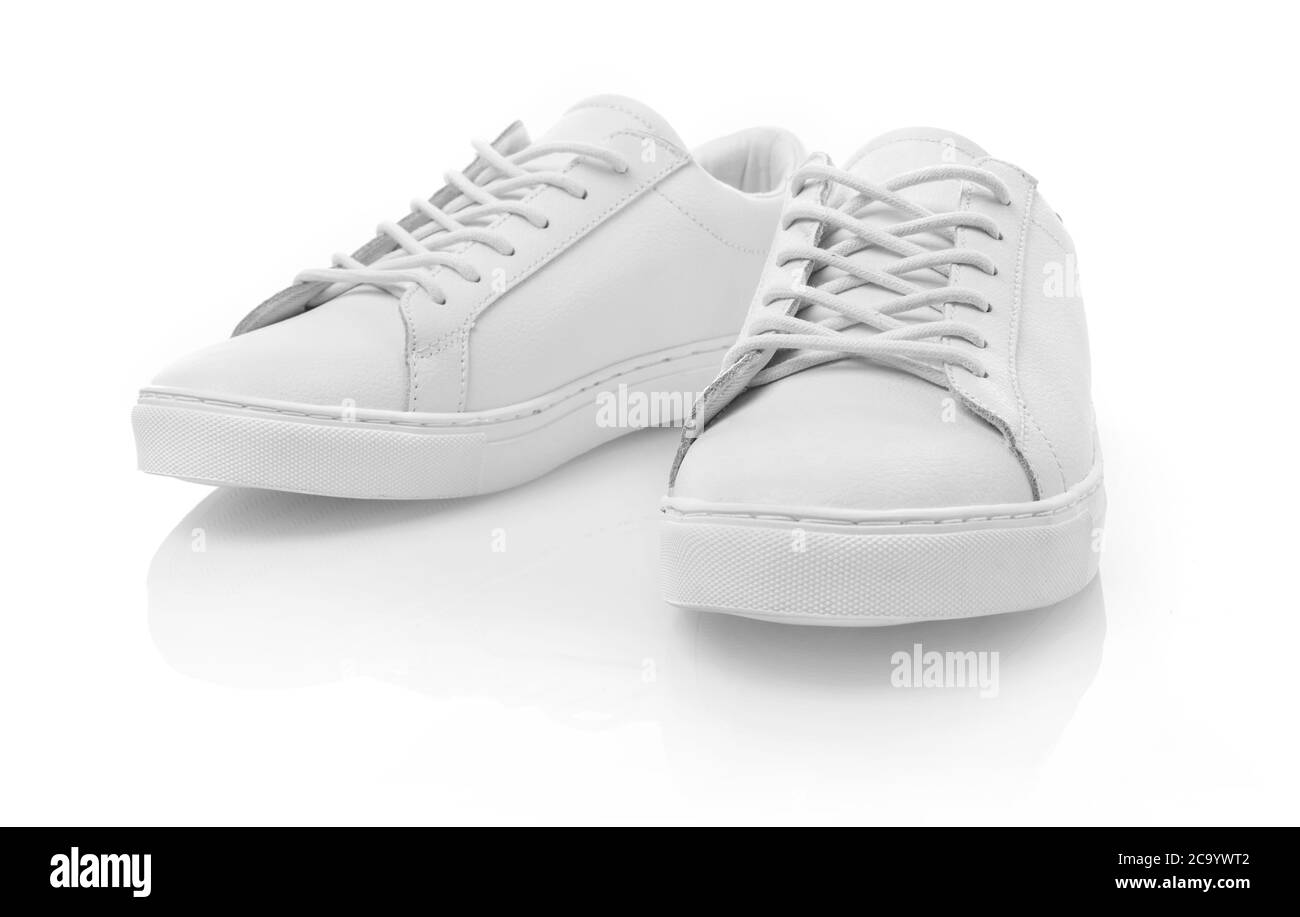 White shoes isolated on white Stock Photo - Alamy