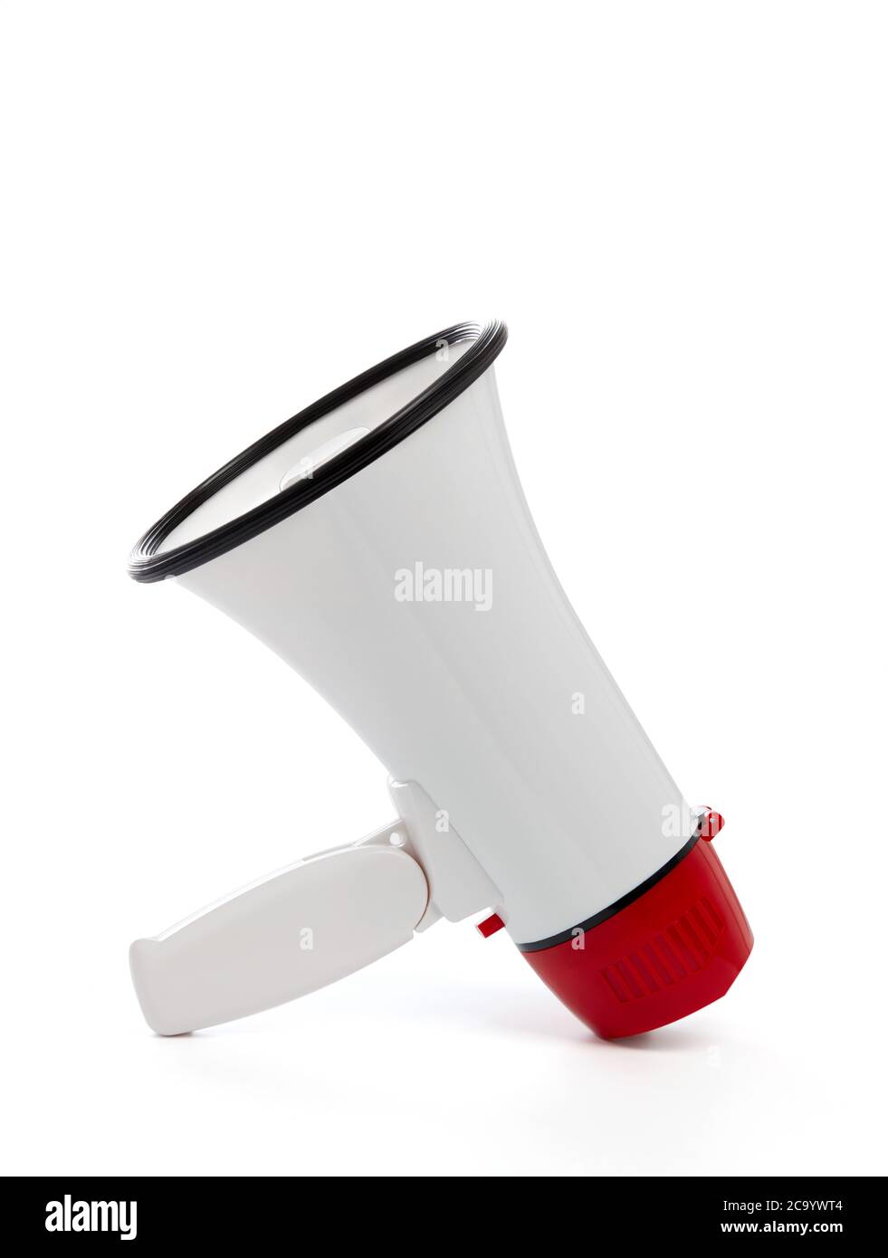 Megaphone on white background Stock Photo - Alamy