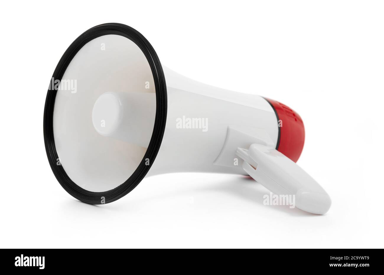 Megaphone on white background Stock Photo - Alamy