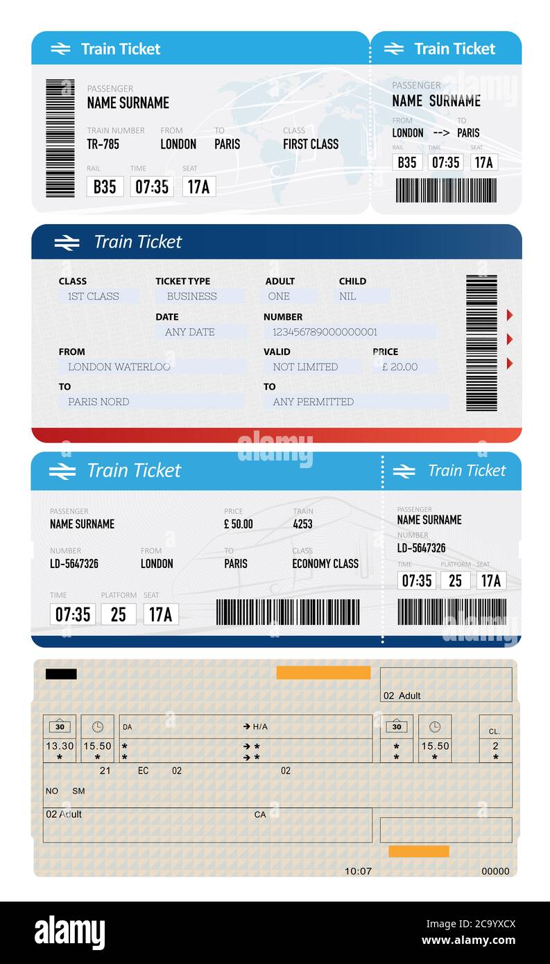 Different tickets on white background Stock Photo - Alamy