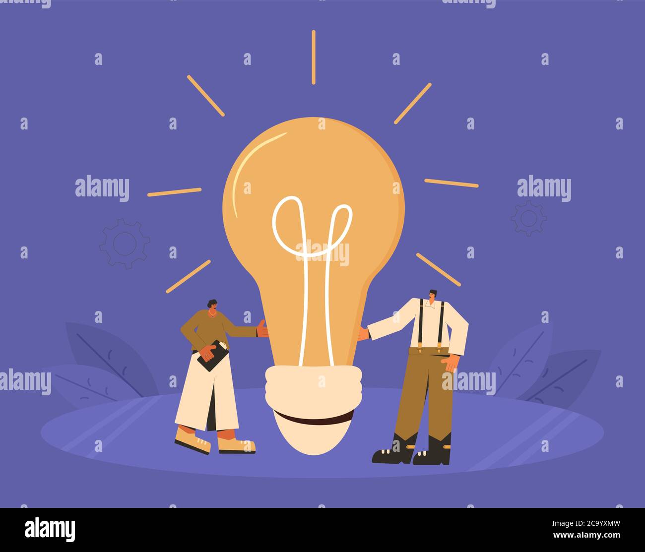 Creative idea team. Startup project concept. Find a solution together ...