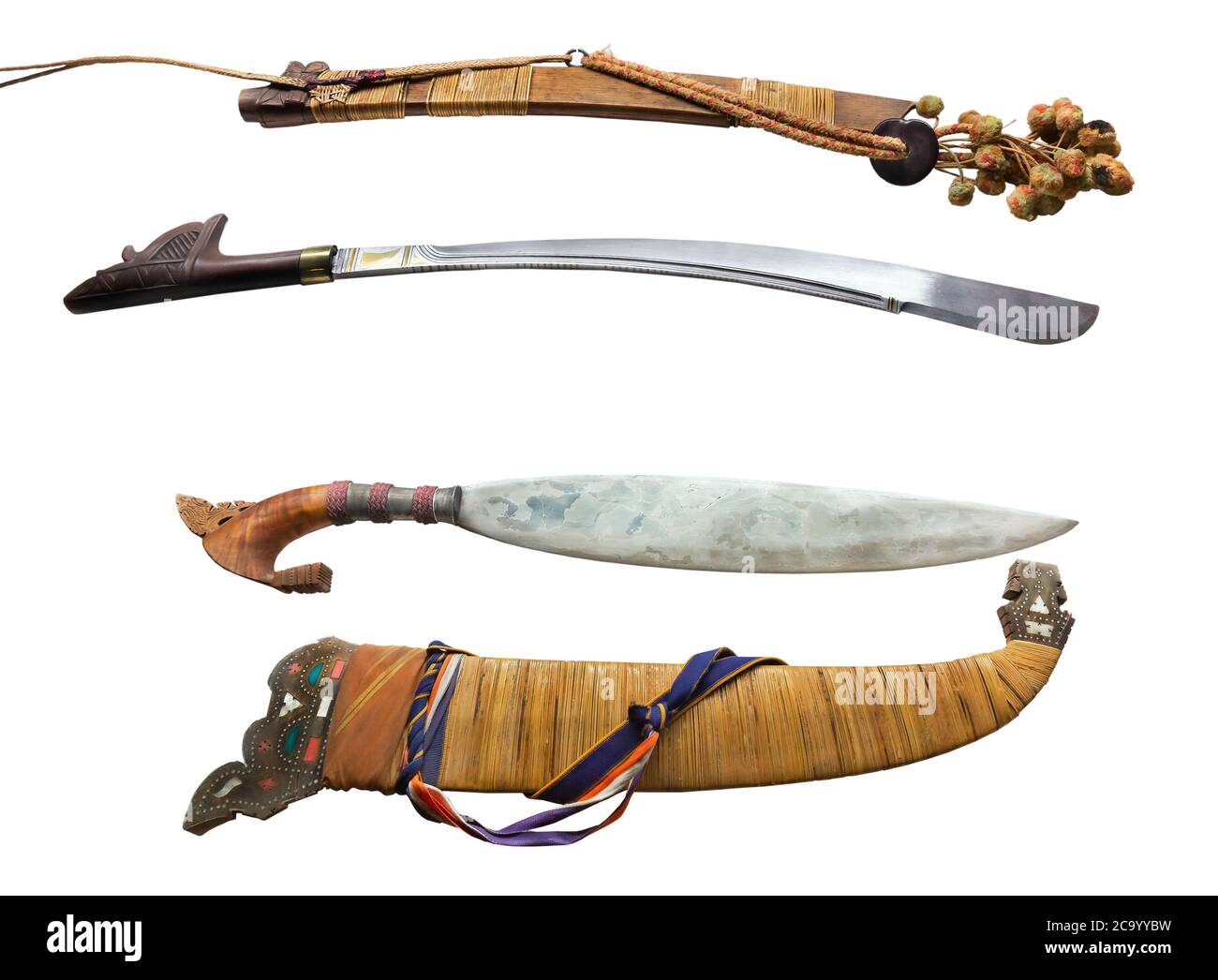 old, pirate knife cut out on a white background Stock Photo - Alamy