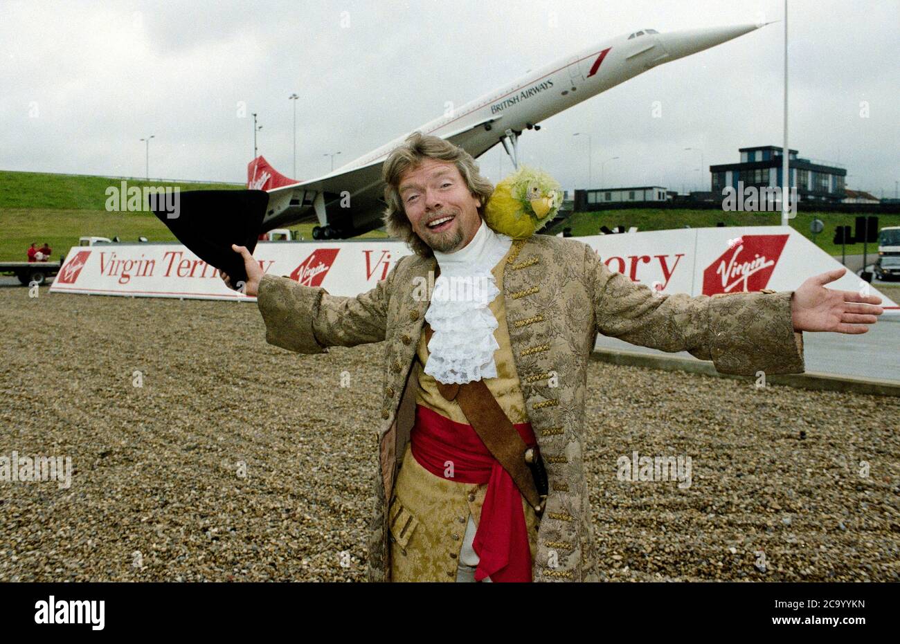 Virgin Atlantic boss Sir Richard Branson at entrance to London Heathrow ...