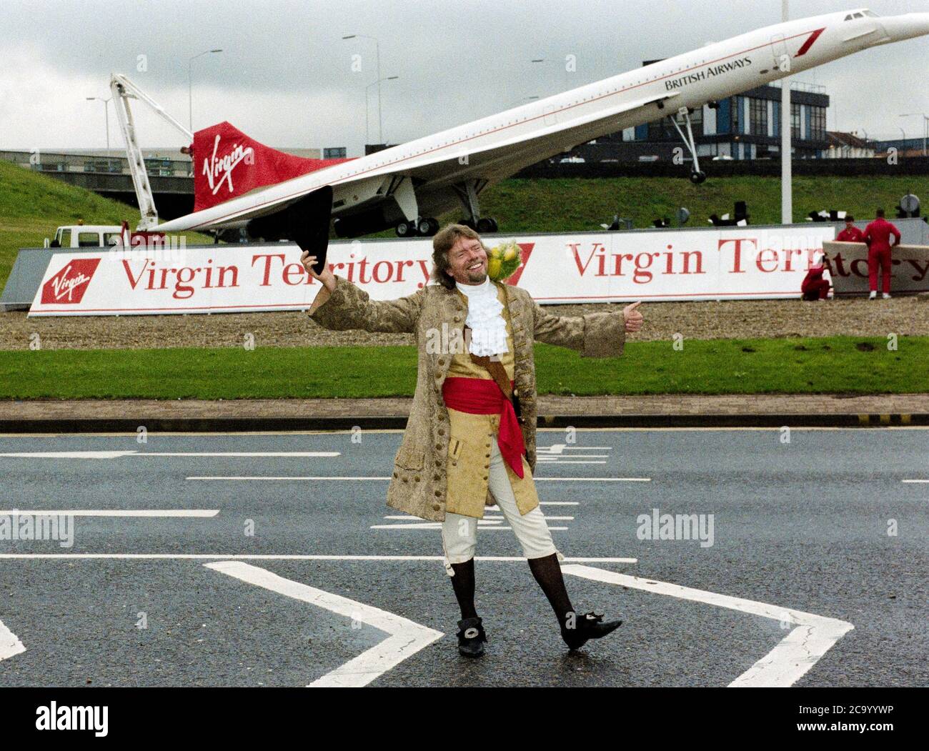 Virgin Atlantic boss Sir Richard Branson at entrance to London Heathrow ...