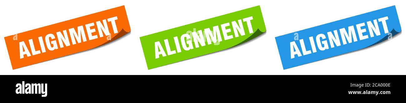alignment paper peeler sign set. alignment sticker Stock Vector Image ...