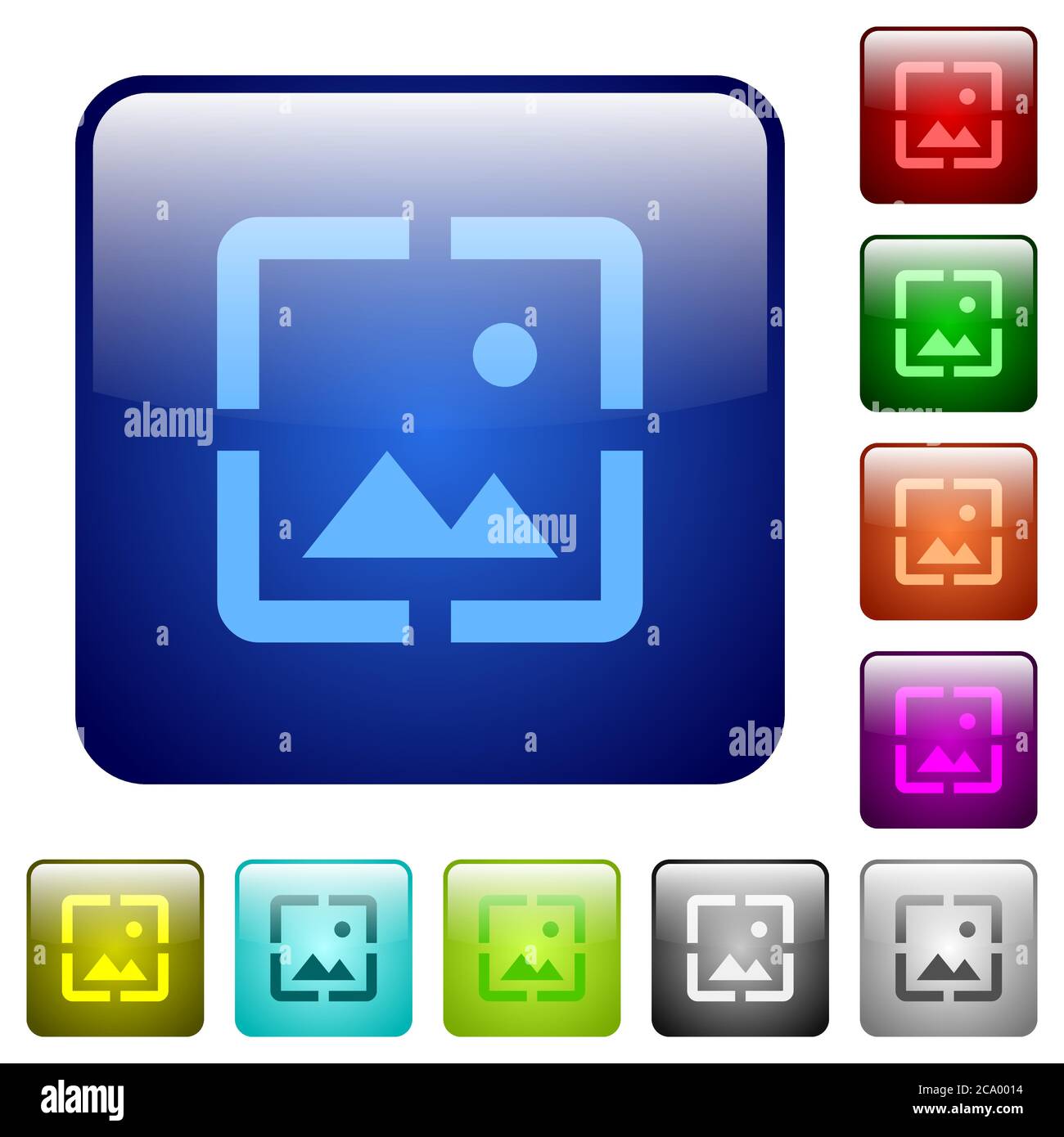 Wallpaper Image Icons In Rounded Square Color Glossy Button Set Stock Vector Image And Art Alamy