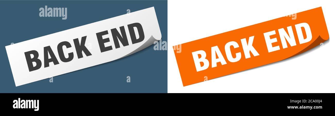 back end paper peeler sign set. back end sticker Stock Vector Image ...