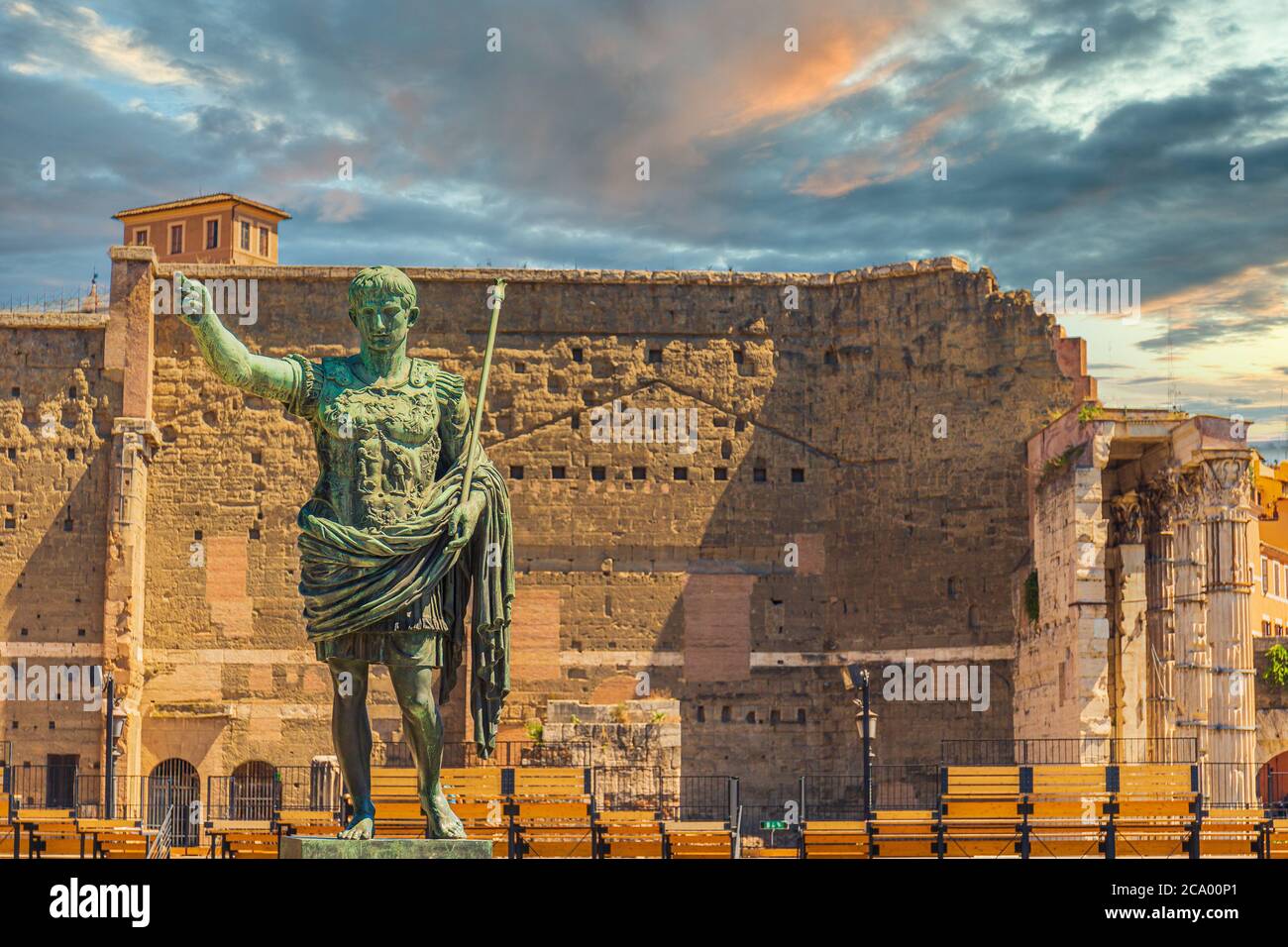 Bronze statue of Augustus, Rome - Italy Stock Photo - Alamy