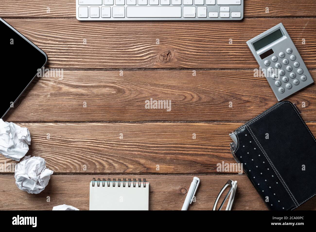Still life of accountant office workspace Stock Photo - Alamy