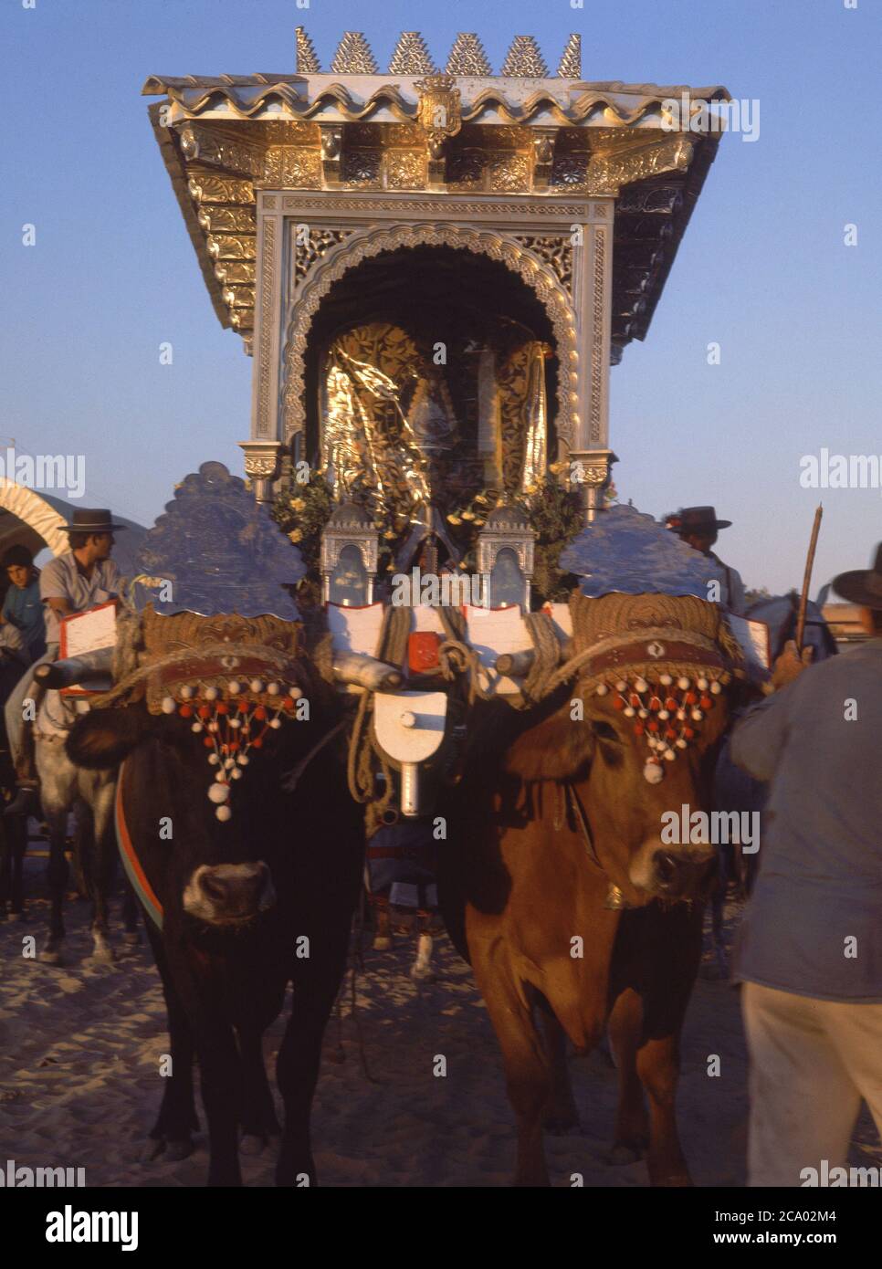 CARRETA DEL SIMPECADO CAMINO DEL ROCIO - FOTO 1978. Location: ROMERIA ...