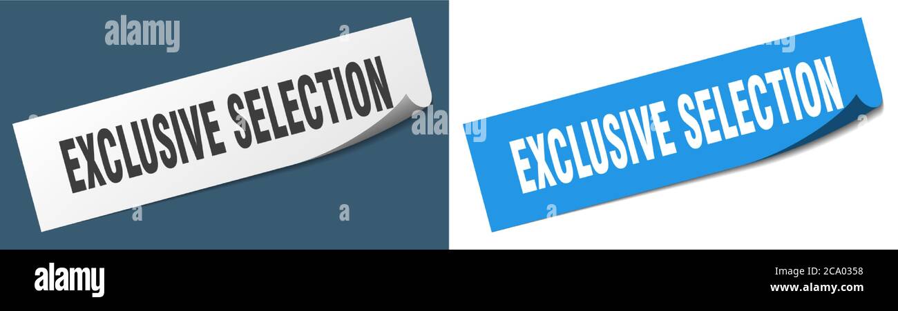 exclusive selection paper peeler sign set. exclusive selection sticker ...