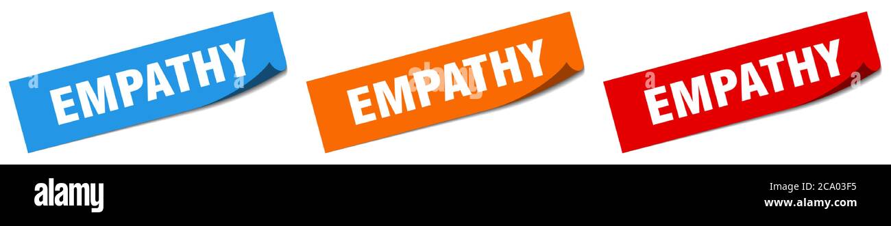 empathy paper peeler sign set. empathy sticker Stock Vector Image & Art ...