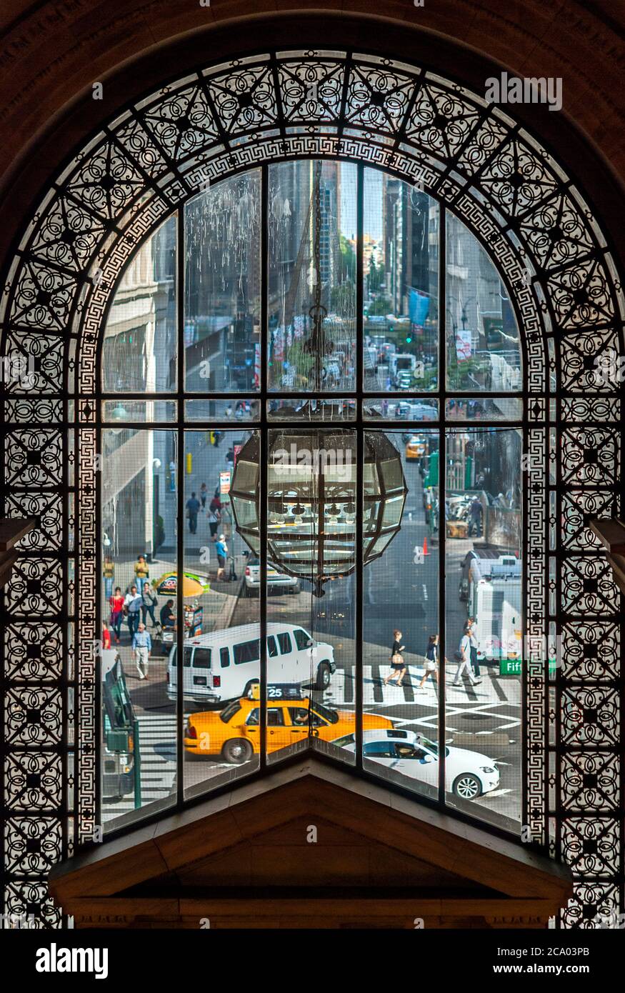 Ornate window of New York Public Library Main Branch Stock Photo - Alamy