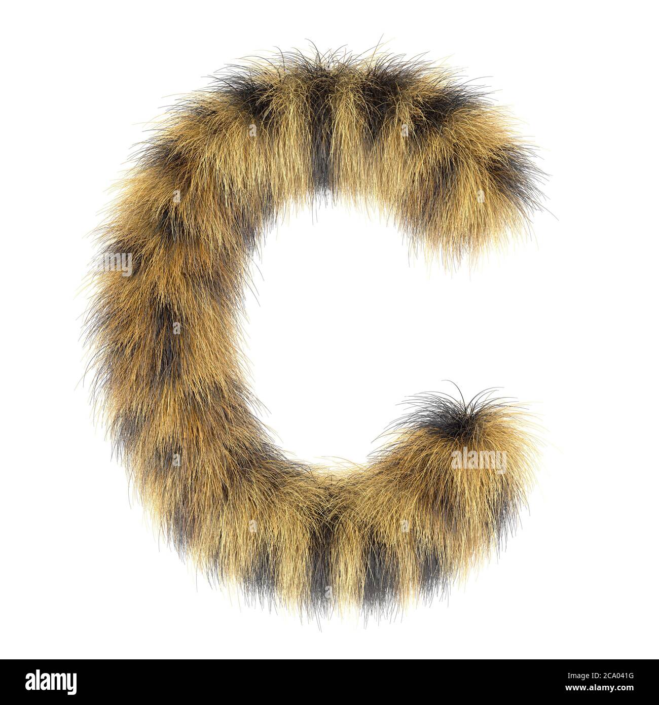 3d Leopard creative funny cute fur letter C Stock Photo - Alamy