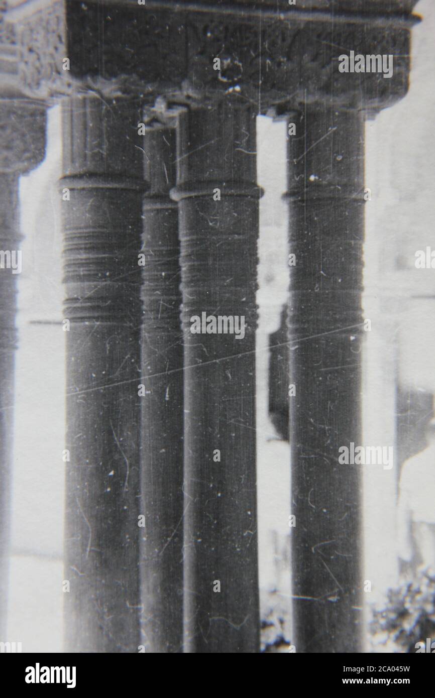 Fine 1970s vintage black and white photography of hyper skinny building ...