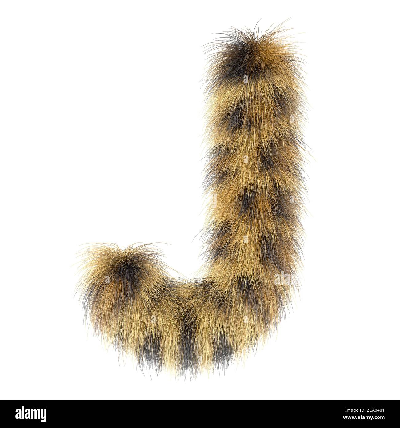 3d Leopard creative funny cute fur letter J Stock Photo - Alamy