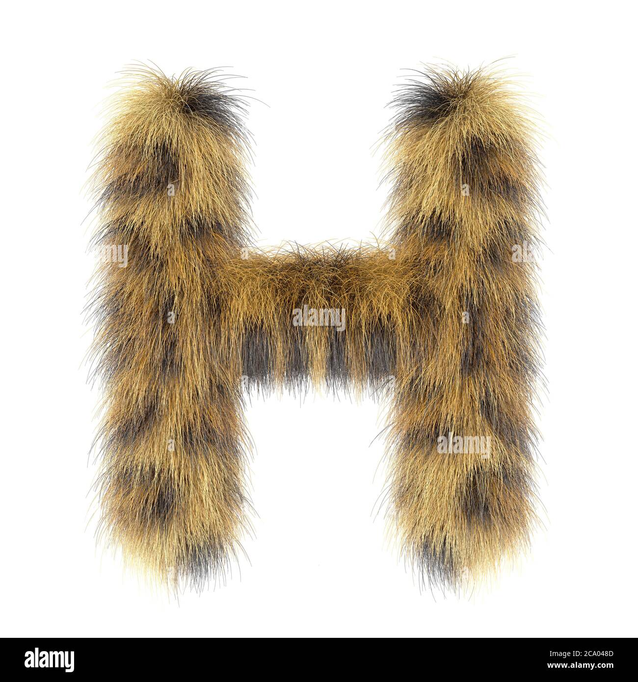 3d Leopard creative funny cute fur letter H Stock Photo - Alamy