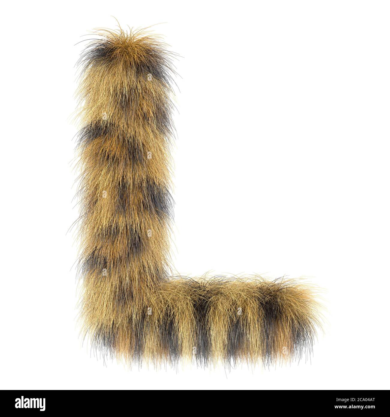 3d Leopard creative funny cute fur letter L Stock Photo - Alamy