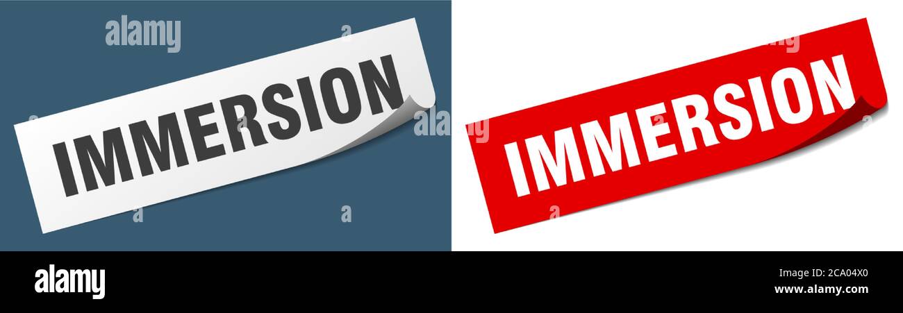 immersion paper peeler sign set. immersion sticker Stock Vector Image ...