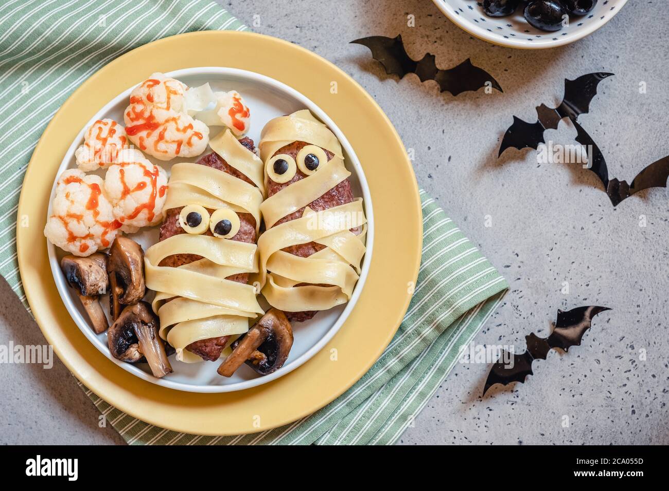Healthy Halloween lunch Stock Photo - Alamy