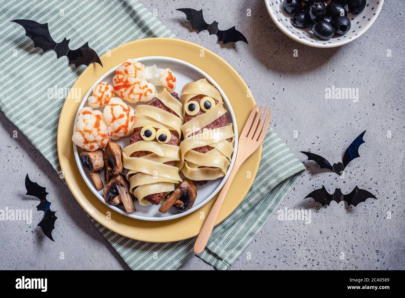 Healthy Halloween lunch Stock Photo - Alamy