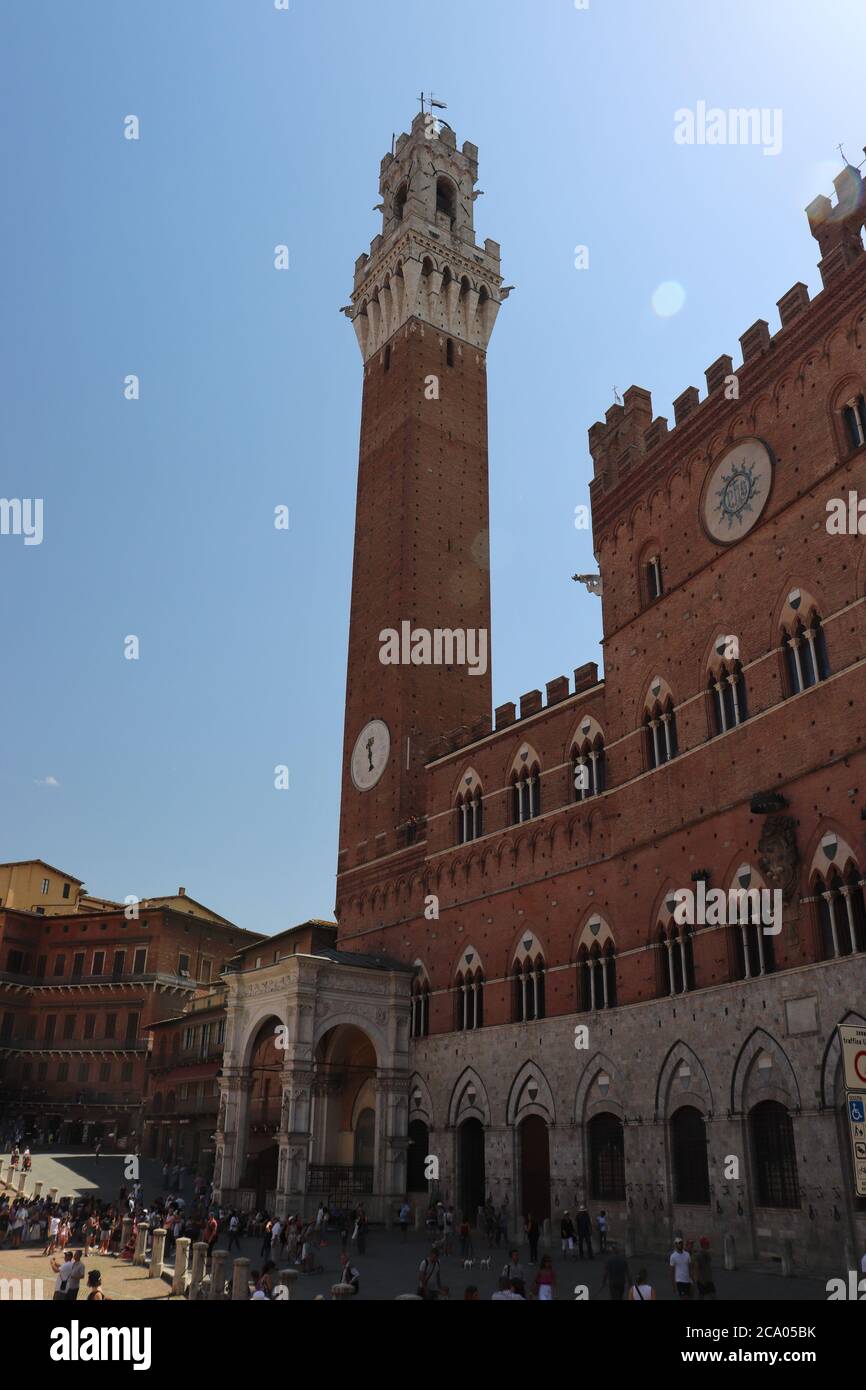 A glimpse of the medieval city of Siena, Tuscany, Italy. UNESCO ...