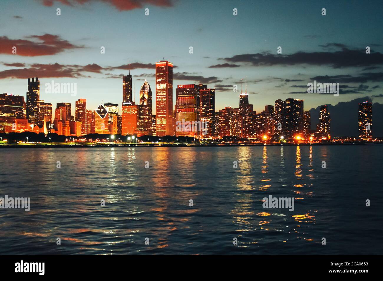 Beautiful night city, night city lights, beautiful background Stock ...