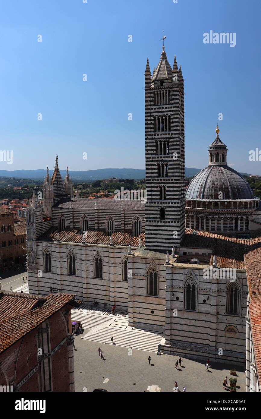 A glimpse of the medieval city of Siena, Tuscany, Italy. UNESCO ...