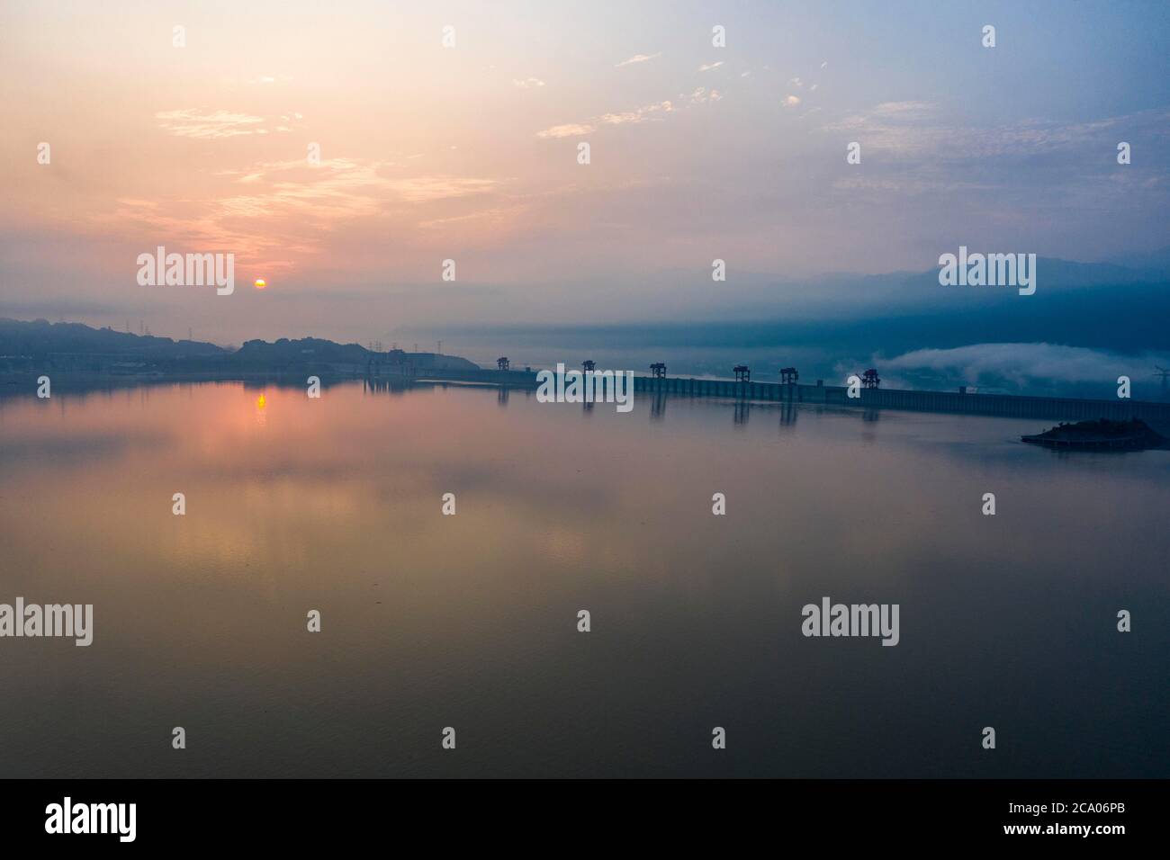 Three gorges dam aerial view hi-res stock photography and images - Alamy