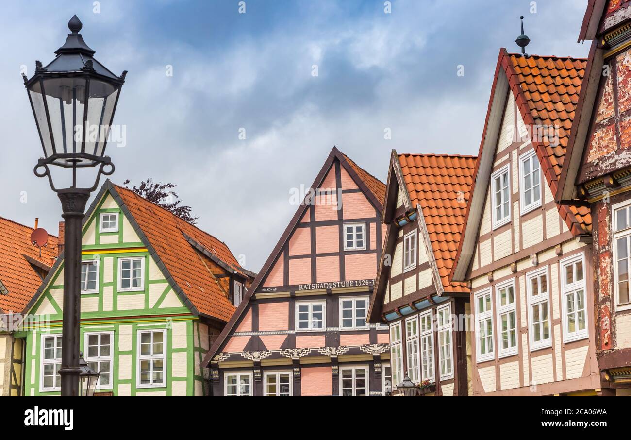 Half Timber Houses Street In Celle High Resolution Stock Photography ...
