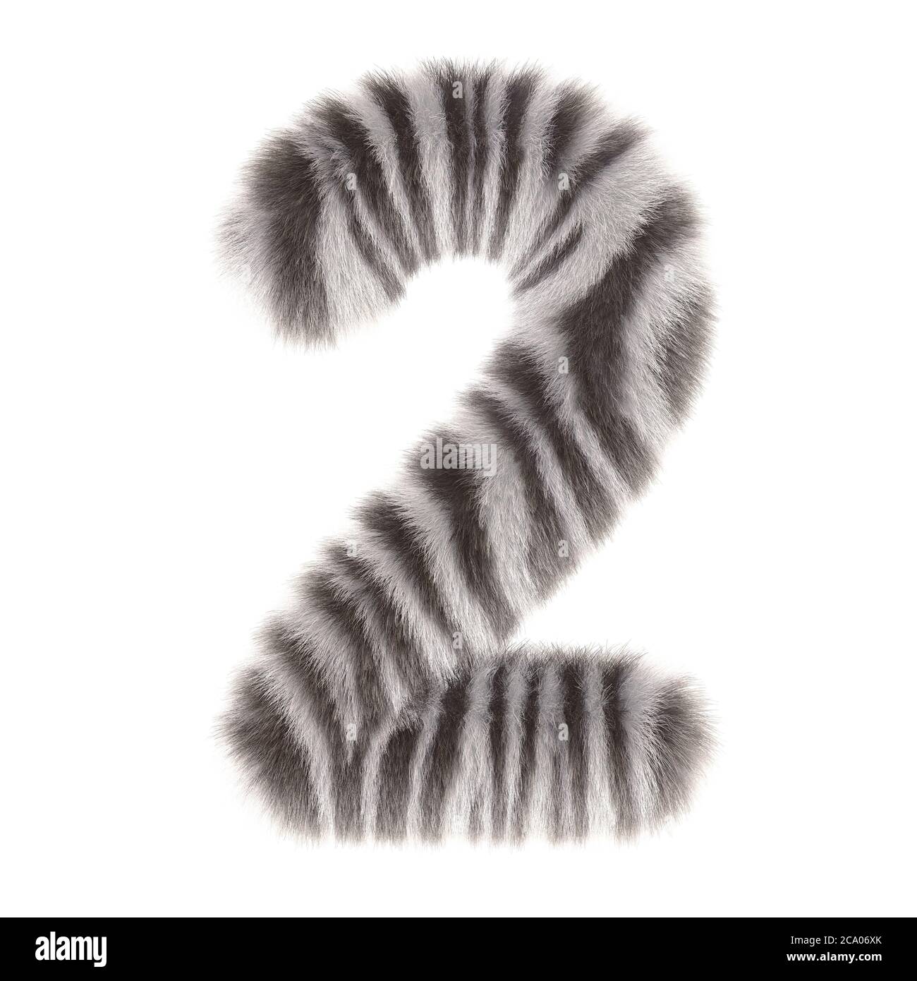 3d Zebra creative decorative fur number 2 Stock Photo - Alamy