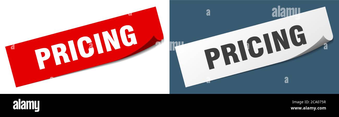 pricing paper peeler sign set. pricing sticker Stock Vector Image & Art ...