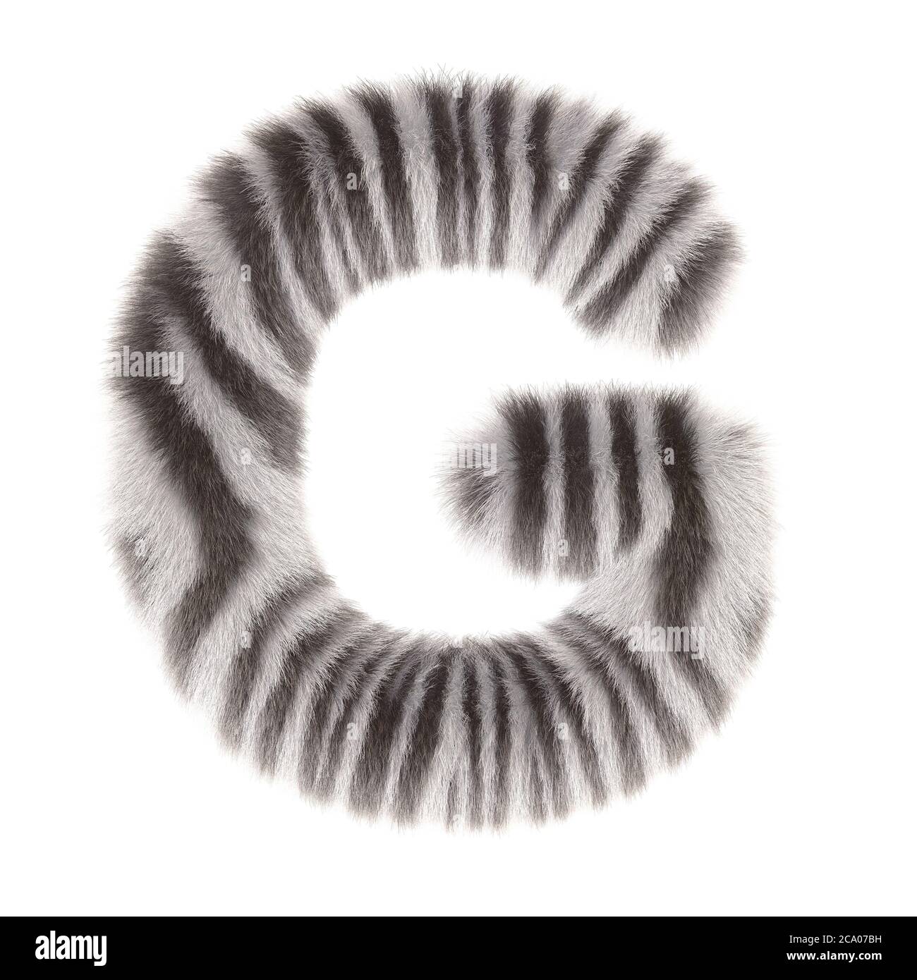 3d Zebra creative cute cartoon fur letter G Stock Photo - Alamy