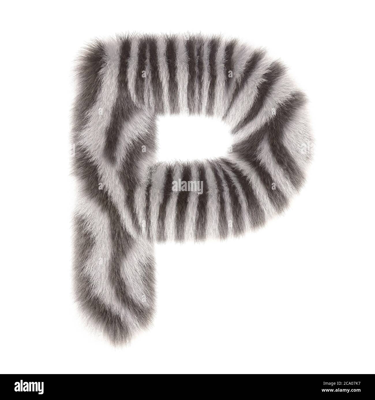 3d Zebra creative cute cartoon fur letter P Stock Photo - Alamy