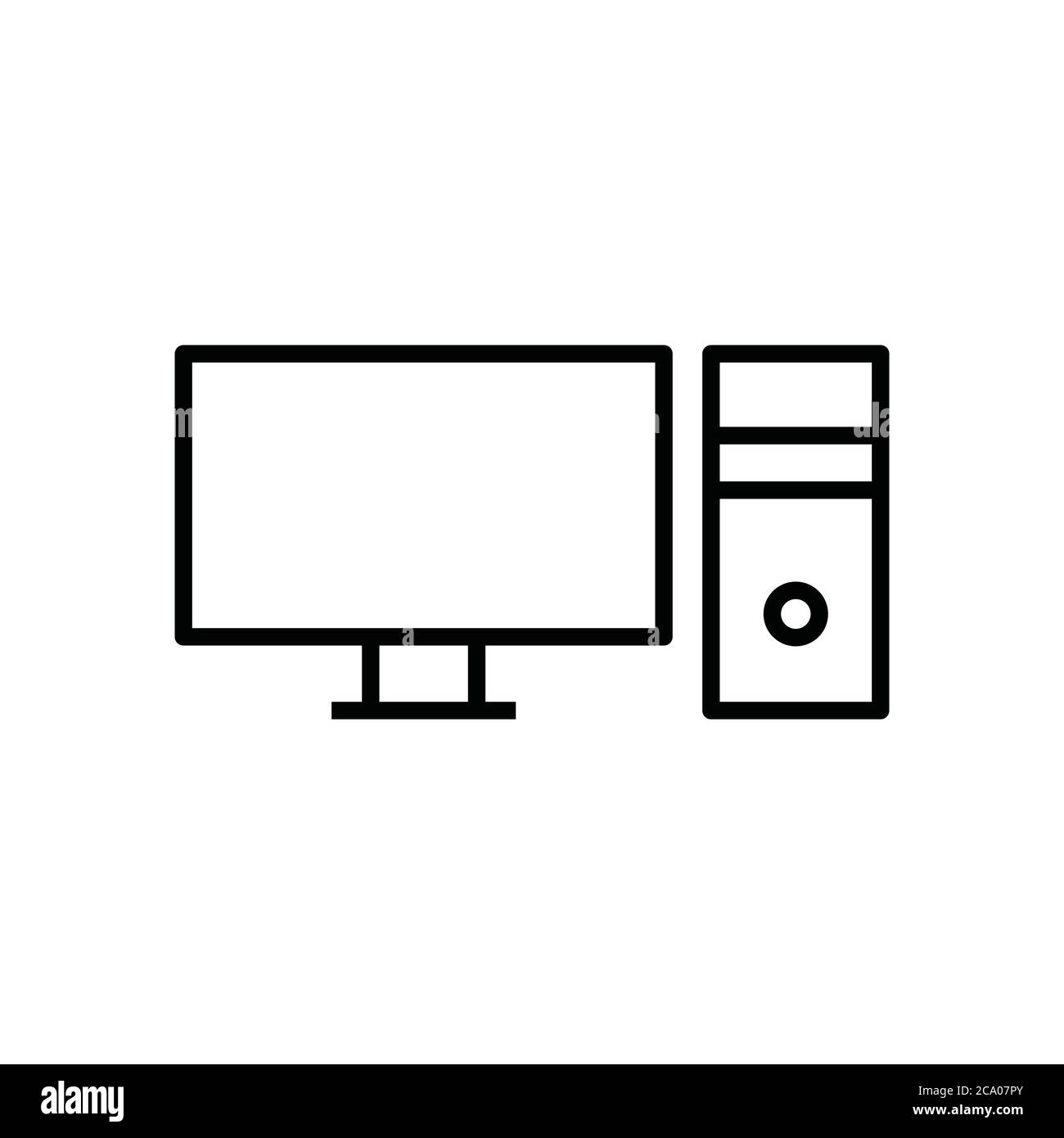 computer icon vector sign Stock Vector Image & Art - Alamy