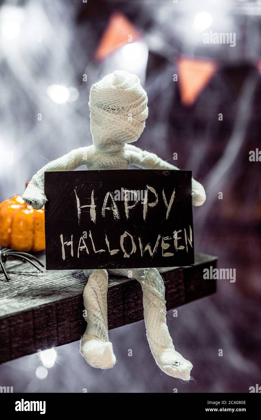 Cute funny mummy. Halloween decoration Stock Photo - Alamy