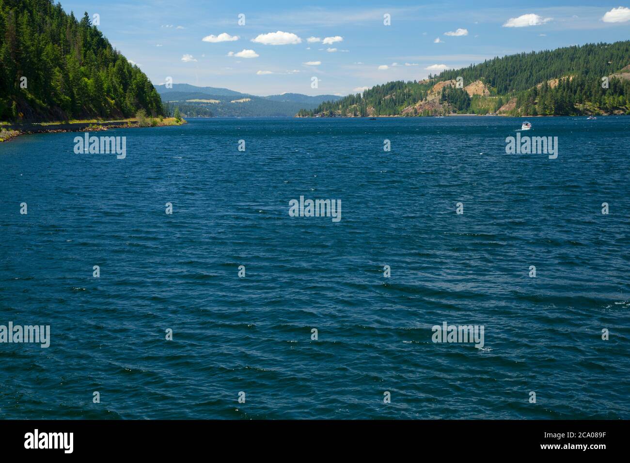 Lake Coeur d'Alene, Lake Coeur d'Alene Scenic Byway, Idaho Stock Photo ...