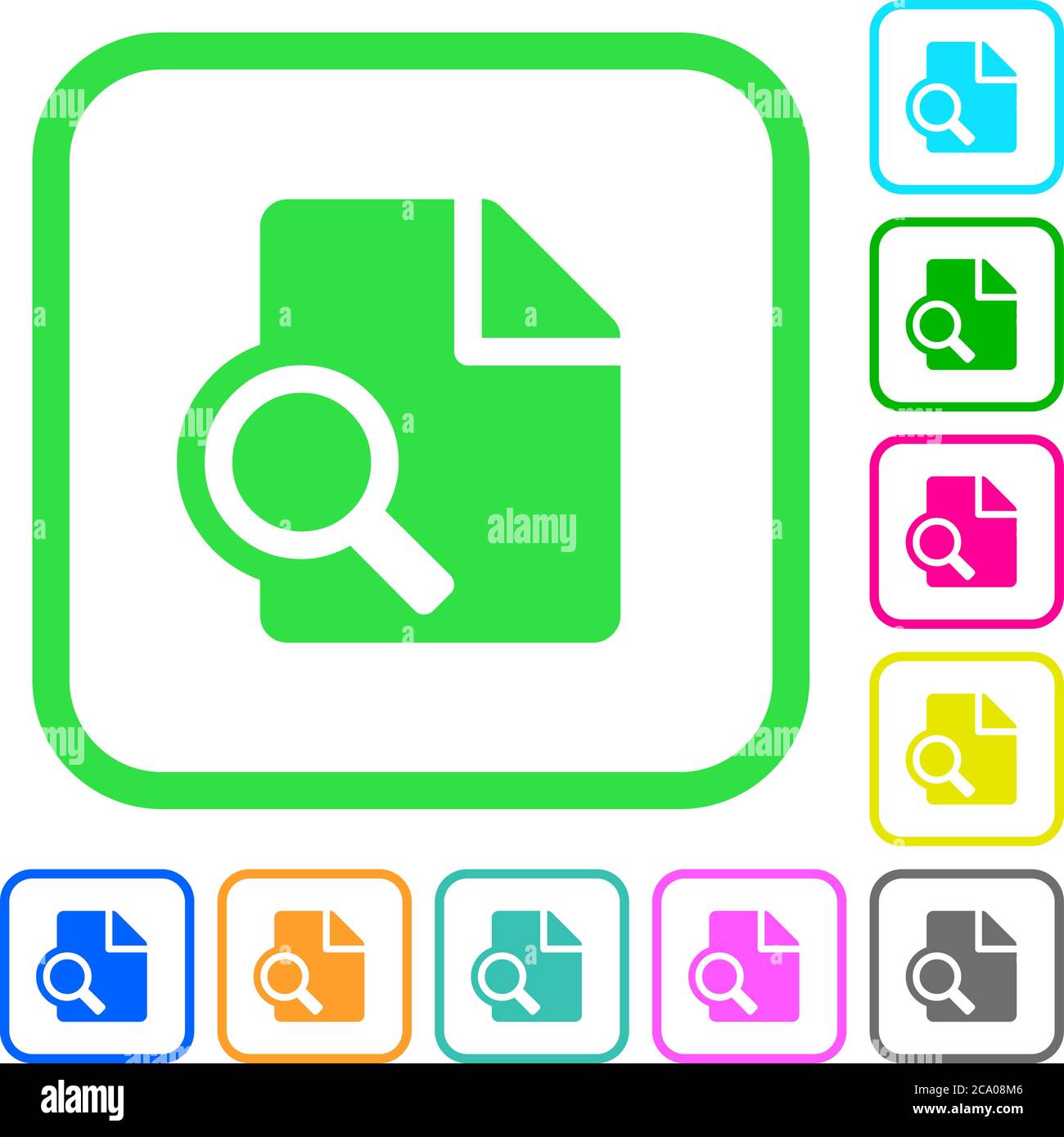 Preview vivid colored flat icons in curved borders on white background ...