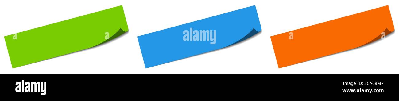 blank paper peeler sign set. blank sticker Stock Vector Image & Art - Alamy