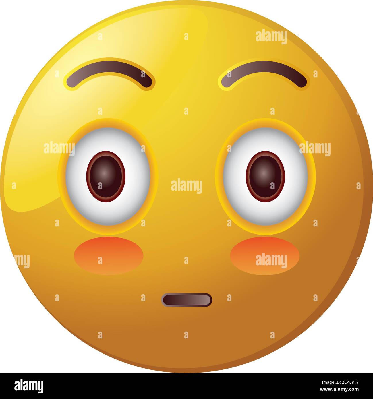 surprised emoticon in white background vector illustration design Stock ...