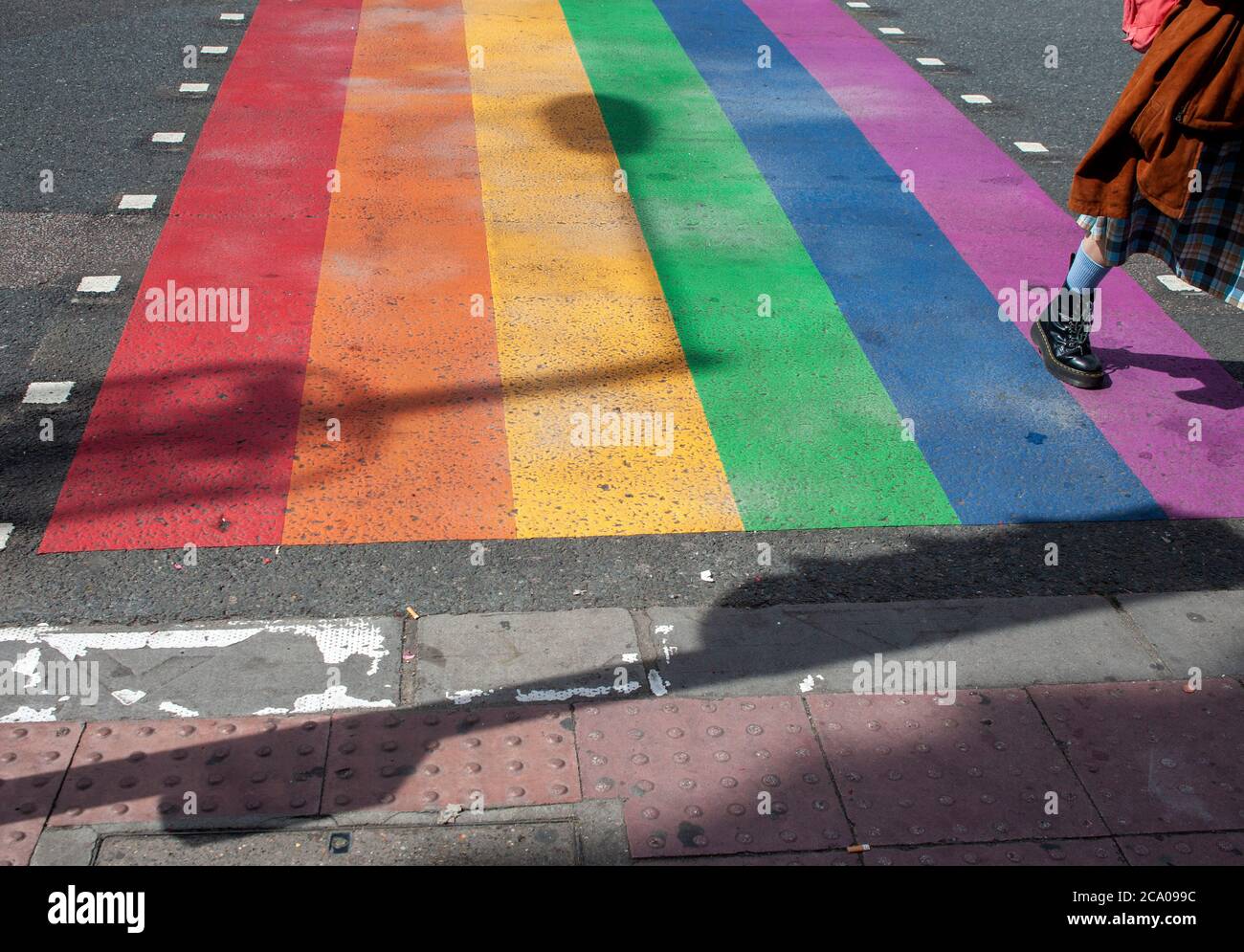 Rainbow pedestrian crossing hi-res stock photography and images - Alamy