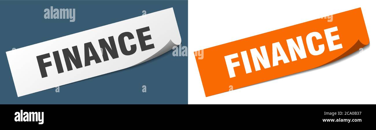 finance paper peeler sign set. finance sticker Stock Vector Image & Art ...