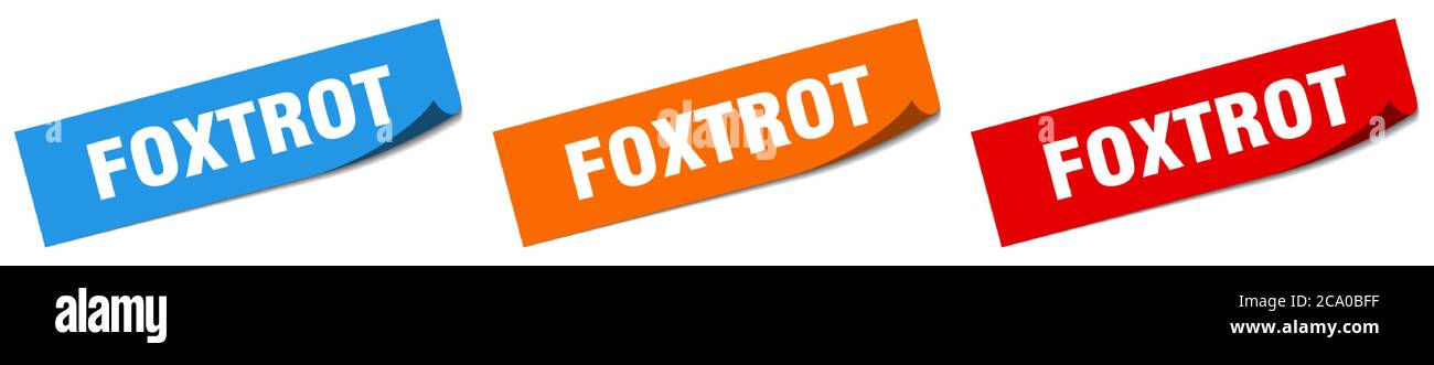 foxtrot paper peeler sign set. foxtrot sticker Stock Vector Image & Art ...