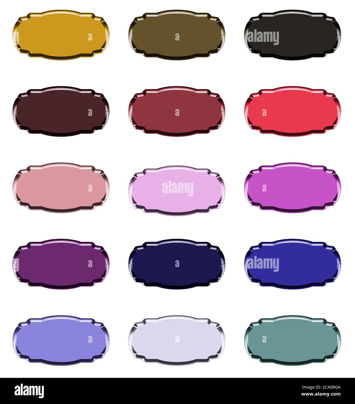 A set of badges in various colors Stock Photo - Alamy