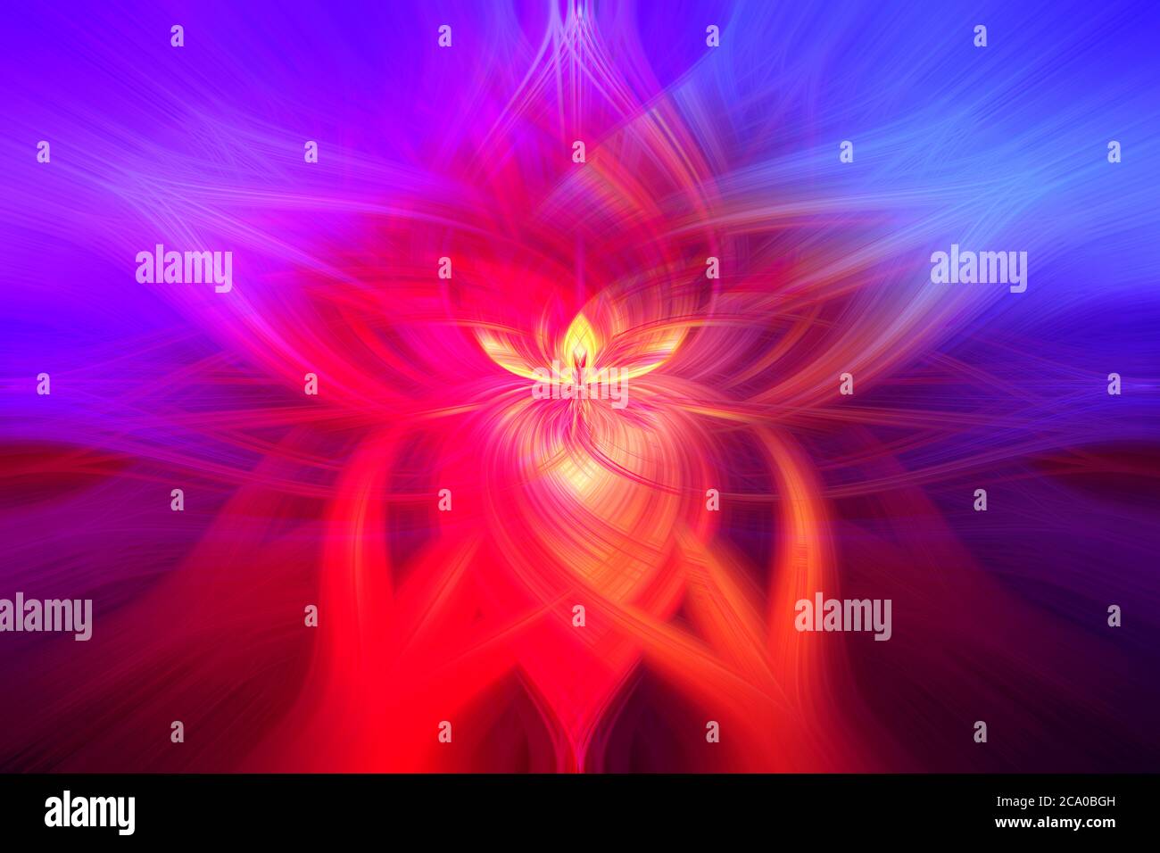 Beautiful abstract intertwined symmetrical 3d fibers forming a shape of ...