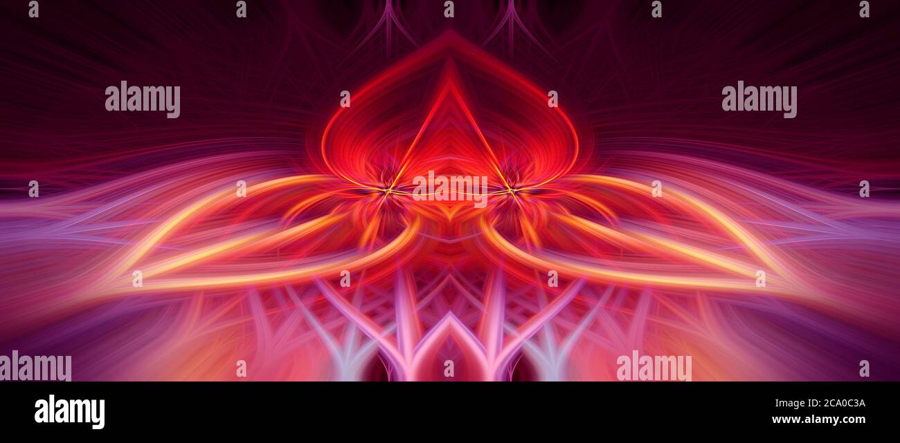 Beautiful abstract intertwined symmetrical 3d fibers forming a shape of ...