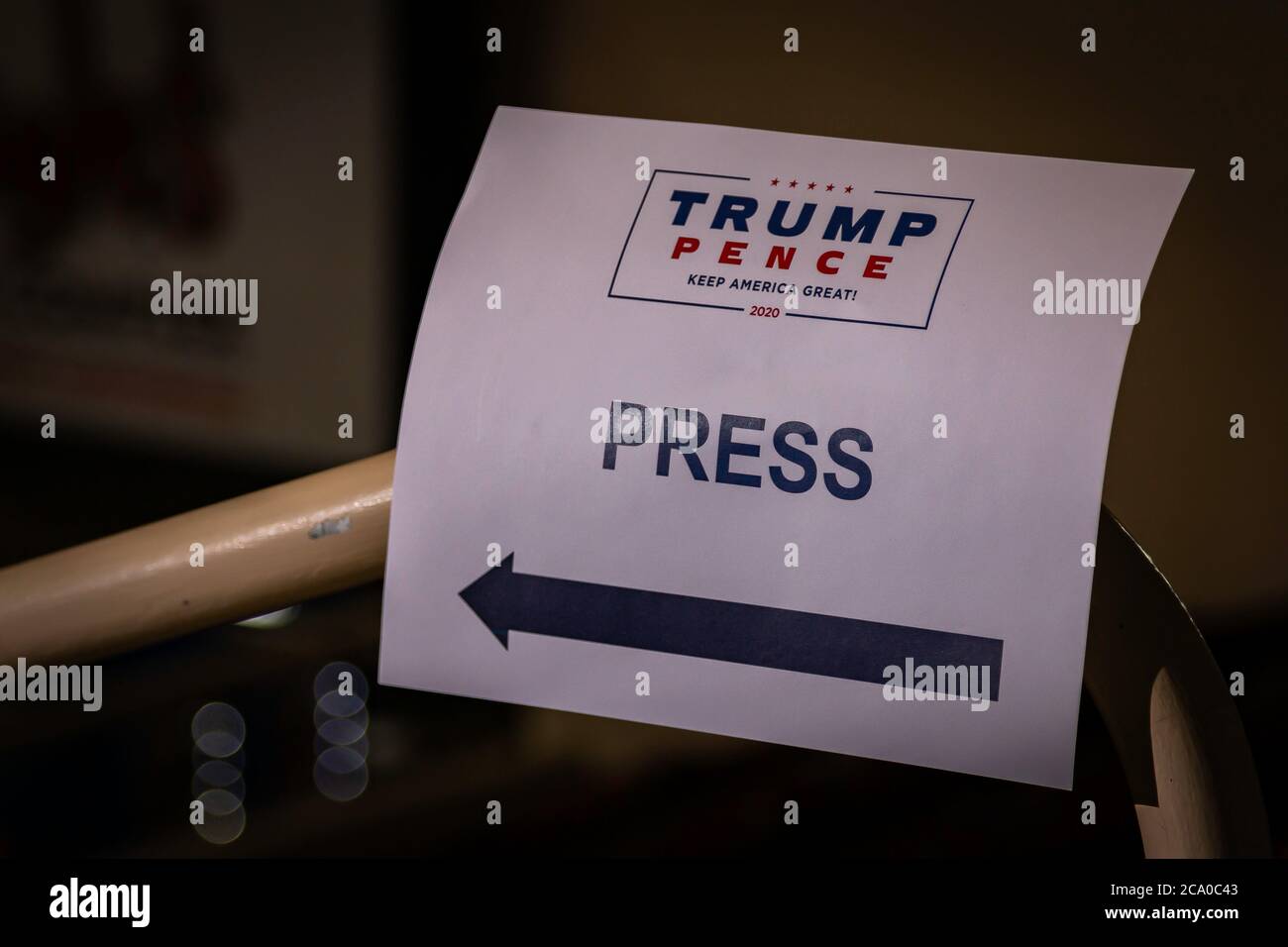 A arrow pointing to the left shows the direction of the media for ...